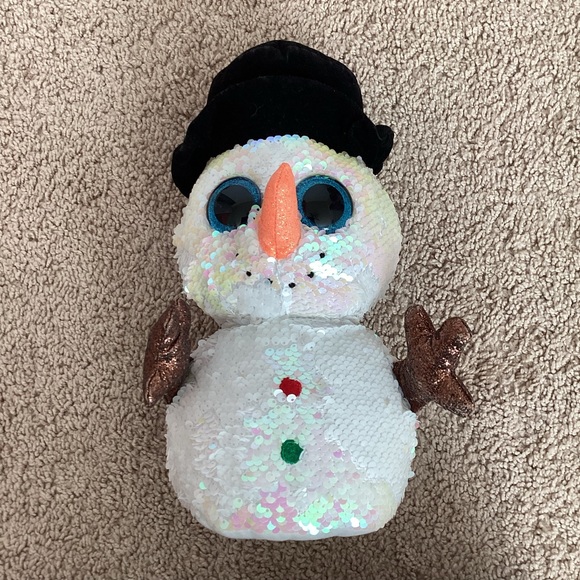 Ty | Toys | Ty Flippables Sequin Melty The Snowman Stuffed Animal ...